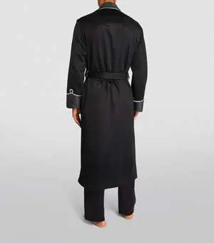DANIEL HANSON Cashmere-silk Robe