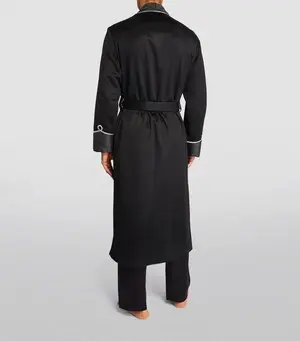 DANIEL HANSON Cashmere-silk Robe