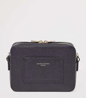 ASPINAL OF LONDON Leather Camera Bag - Navy