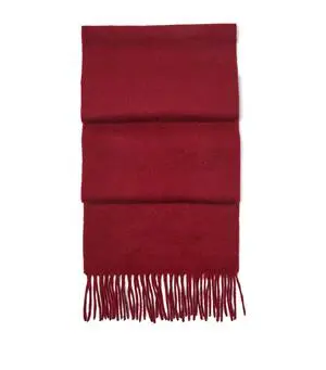 ASPINAL OF LONDON Fringed Cashmere Scarf - Red