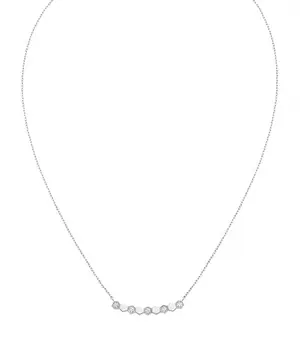 CHAUMET White Gold And Diamond Bee Pendant Necklace - Silver