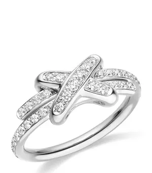 CHAUMET Jeux De Liens Diamond Ring In White Gold - Silver