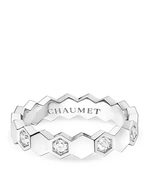 CHAUMET White Gold And Diamond Bee Ring - Silver