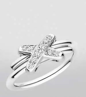 CHAUMET 18 Karat White Gold And Diamond Jeux De Liens Ring