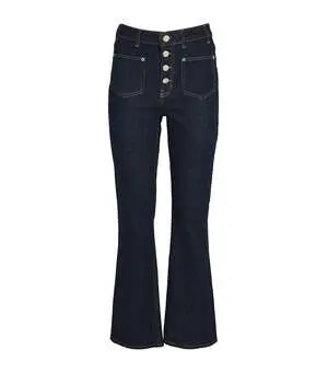 Maje Patch-pocket Button-fly Straight-leg Jeans - Blue
