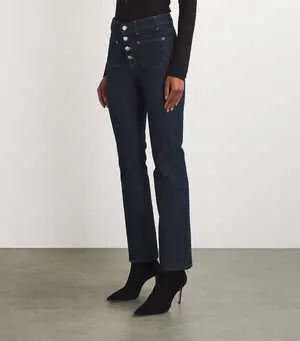 Maje Patch-pocket Button-fly Straight-leg Jeans - Blue