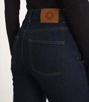 Maje Patch-pocket Button-fly Straight-leg Jeans - Blue