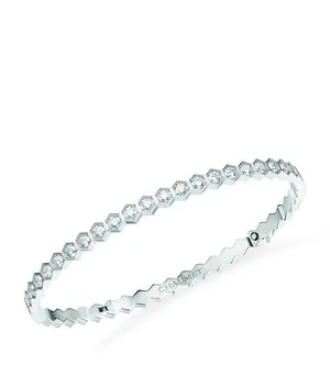CHAUMET Bee De 18-karat White Gold And Diamond Bangle - Silver