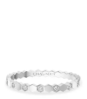 CHAUMET White Gold And Diamond Bee Ring - Silver