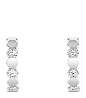 CHAUMET Bee De White Gold And Diamond Hoop Earrings - Silver