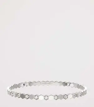 CHAUMET Karat White Gold And Diamond Beehive Bracelet