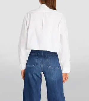 Sandro Cotton Logo Cropped Shirt