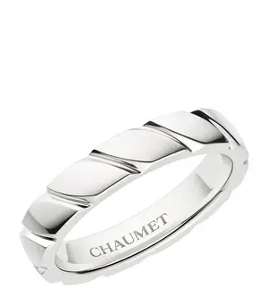 CHAUMET Platinum Twisted Wedding Ring - Silver