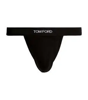 TOM FORD Logo Jock Strap Black