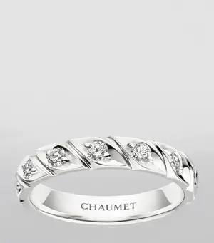 CHAUMET Platinum And Diamond Torsade Wedding Ring