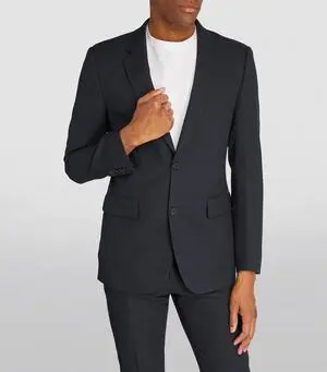 Sandro Wool Suit Jacket - Blue