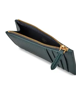 Mulberry Leather Continental Zipped Long Card Holder - Green
