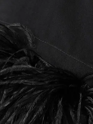 Sleeper Party Feather-trimmed Twill Pajama Set