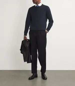 Brioni Cotton-silk-cashmere Sweater - Blue