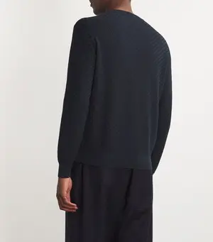 Brioni Cotton-silk-cashmere Sweater - Blue
