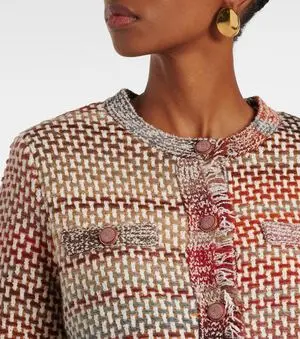 Veronica Beard Sariyah Cotton And Wool-blend Knit Jacket - Multicoloured