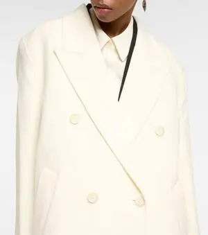 THE FRANKIE SHOP Gaia Oversized Wool-blend Coat - White