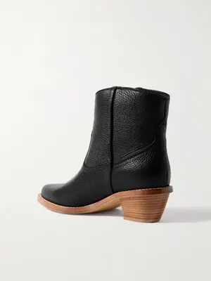 Gabriela Hearst Leduc Textured-leather Ankle Boots