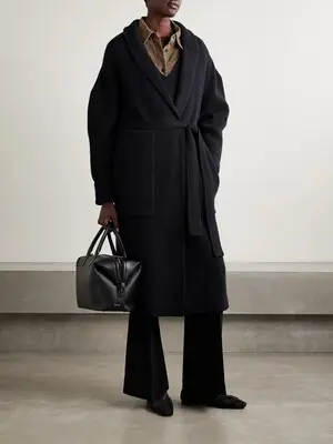 Sasuphi Belted Ribbed Merino Wool & Cashmere Blend Cardigan