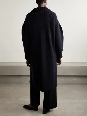 Sasuphi Belted Ribbed Merino Wool & Cashmere Blend Cardigan
