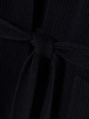 Sasuphi Belted Ribbed Merino Wool & Cashmere Blend Cardigan
