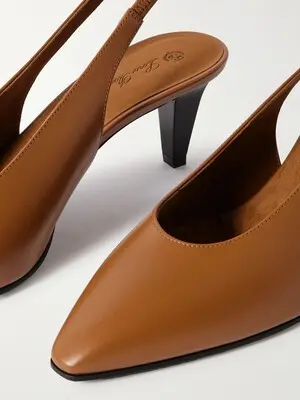 Loro Piana Rebecca Leather Slingback Pumps