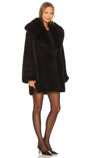 Adrienne Landau Faux Fur Coat