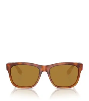 Brunello Cucinelli Acetate Wayfarer Sunglasses - Brown