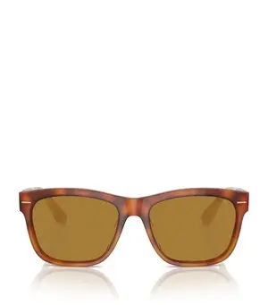 Brunello Cucinelli Acetate Wayfarer Sunglasses - Brown