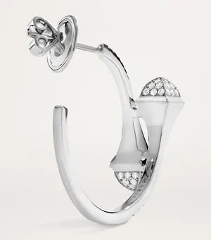 MARLI NEW YORK Small Gold And Diamond Cleo Hoop Earrings