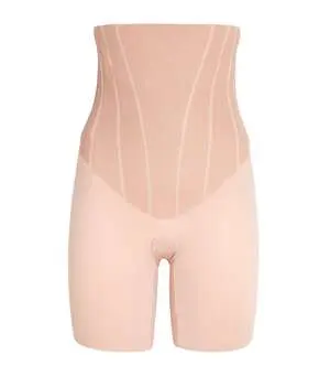 Spanx Supersculpt Totalcontour High-waisted Mid-thigh Shorts