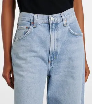 AGOLDE Low Curve Mid-rise Wide-leg Jeans In Force