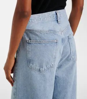 AGOLDE Low Curve Mid-rise Wide-leg Jeans In Force