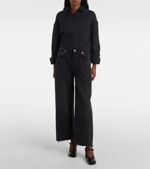 Citizens Of Humanity Ayla Cropped Wide-leg Jeans In Bronson