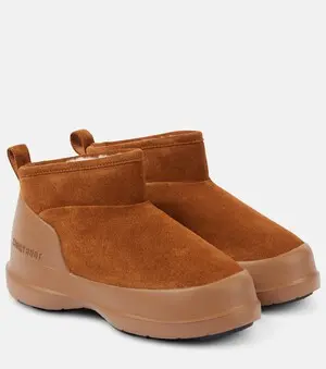 Moon Boot Luna Low Suede Ankle Boots - Brown
