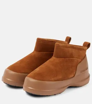 Moon Boot Luna Low Suede Ankle Boots - Brown