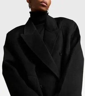THE FRANKIE SHOP Gaia Oversized Wool-blend Coat - Black