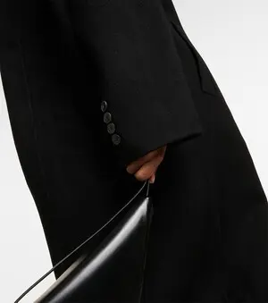 THE FRANKIE SHOP Gaia Oversized Wool-blend Coat - Black
