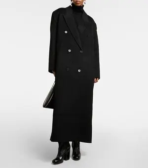THE FRANKIE SHOP Gaia Oversized Wool-blend Coat - Black