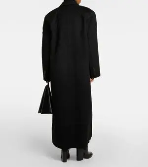 THE FRANKIE SHOP Gaia Oversized Wool-blend Coat - Black