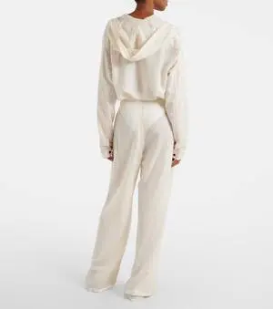 Alaïa High-rise Wool-blend Wide-leg Trousers