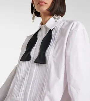 Attico Poplin And Satin Mini Dress