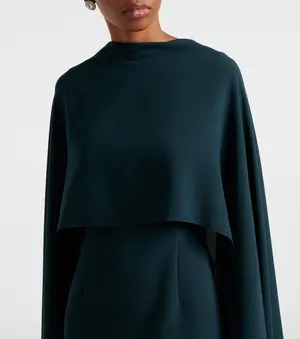 ROKSANDA Elina Midi Dress With Cape Detail