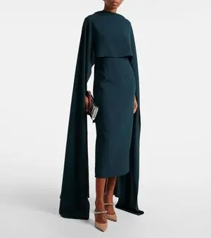 ROKSANDA Elina Midi Dress With Cape Detail
