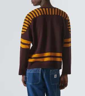 BODE Cotton Jacquard Sweater - Brown